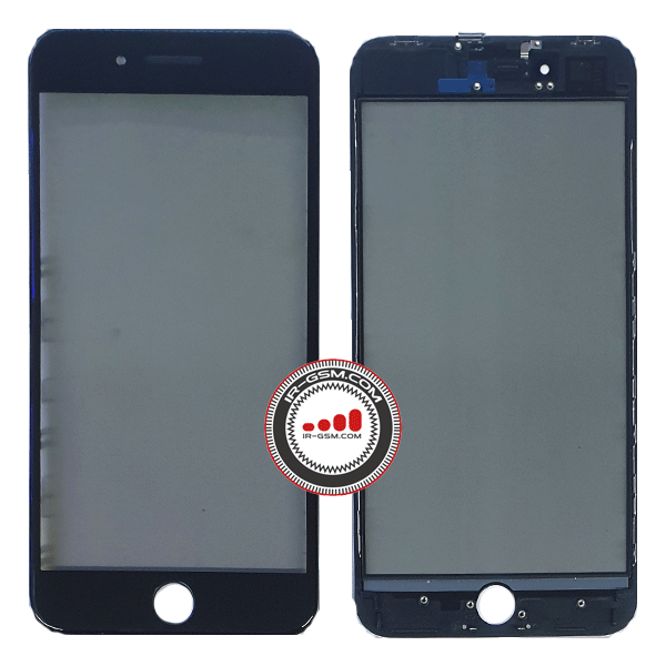 گلس تعمیراتی آیفون مشکی Glass +OCA +FREAM +POLARISE Iphone 8G PLUS